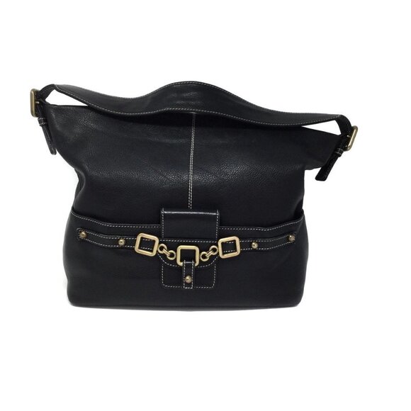 Carbotti | Bags | Carbotti Black Hobo Satchel Pebbled Leather Bag ...